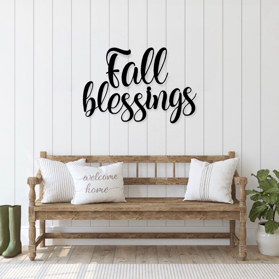 Fall Blessings Sign, Fall Sign, Fall Decorations, Fall Pumpkin Sign ...