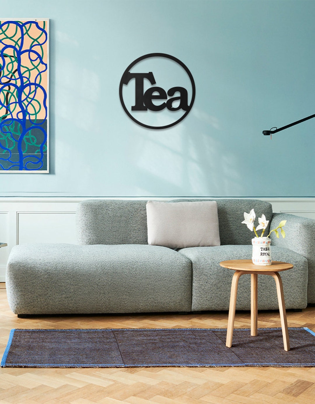 Tea Sign, Metal Circle Tea Leaf Sign, Metal Wall Art, Quote Metal Wall ...