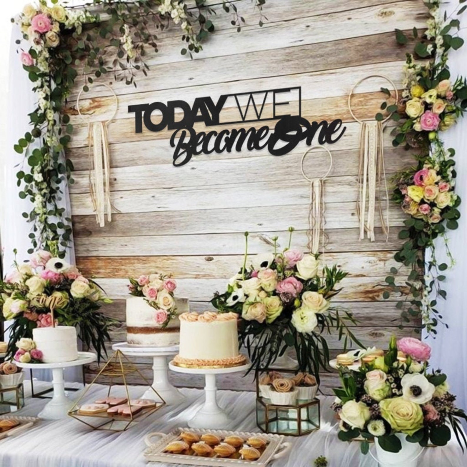 Today We Become One Sign Metal Wall Sign Love Marriage | Etsy