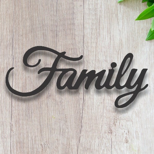 Metal Family Sign Metal Family Wall Decor Family Wall Art - Etsy