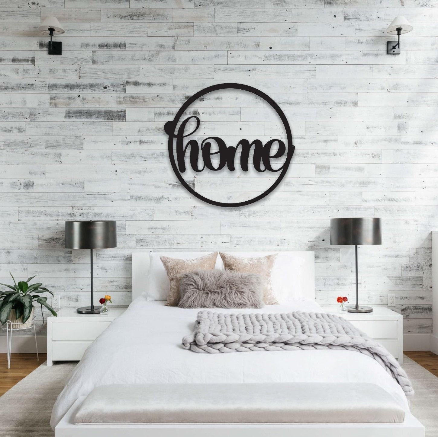 Home Circle Sign Metal Home Sign Metal Wall Art Quote Metal - Etsy