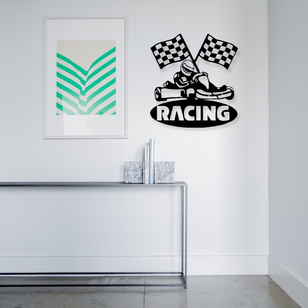 Race Car Metal Sign, Racing, Car Lovers, Car Metal Wall Art, Garage ...