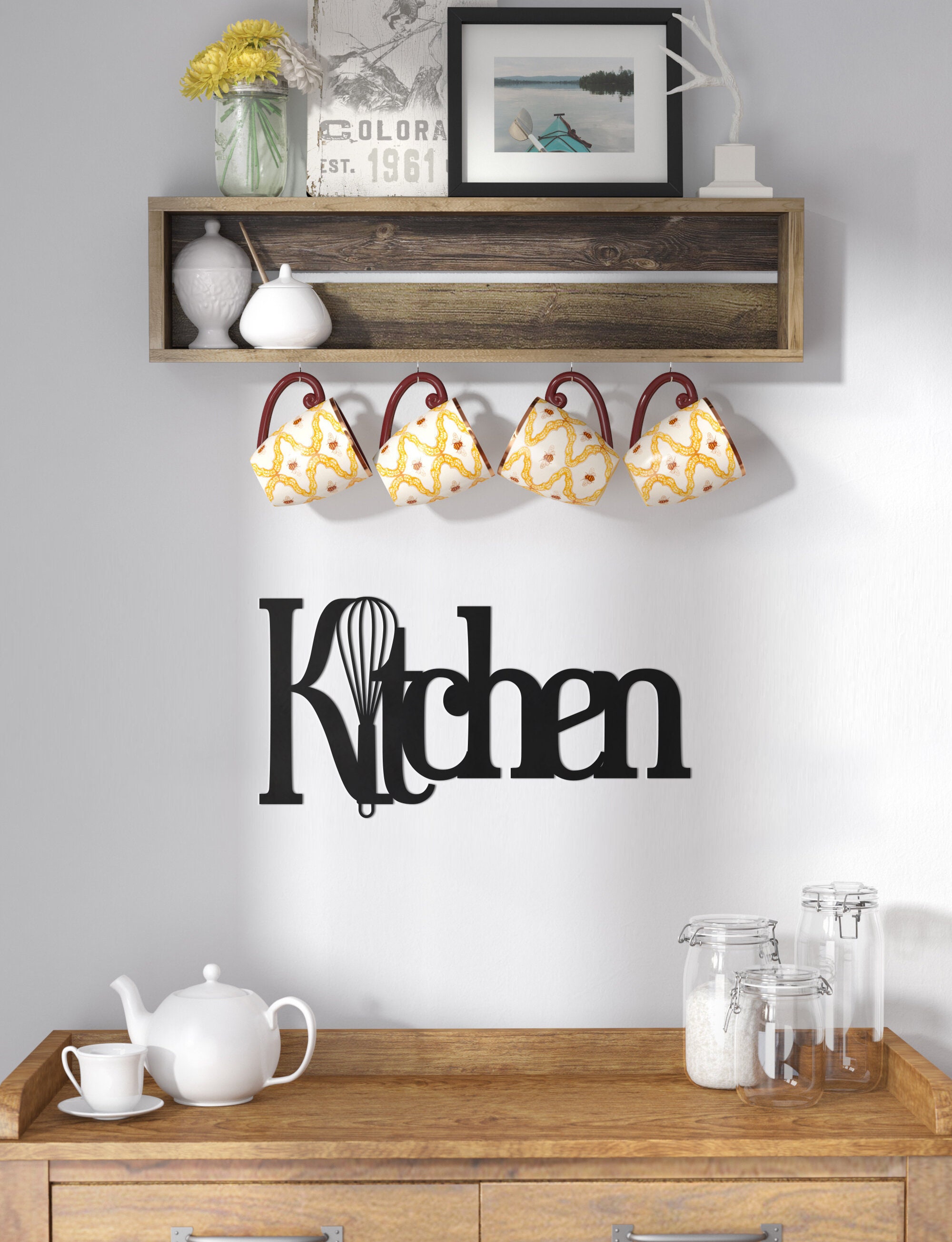 Kitchen Sign Bake Sign Metal Wall Art Quote Metal Wall | Etsy