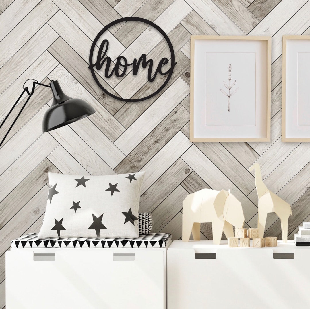 Home Circle Sign, Metal Home Sign, Metal Wall Art, Quote Metal Wall ...