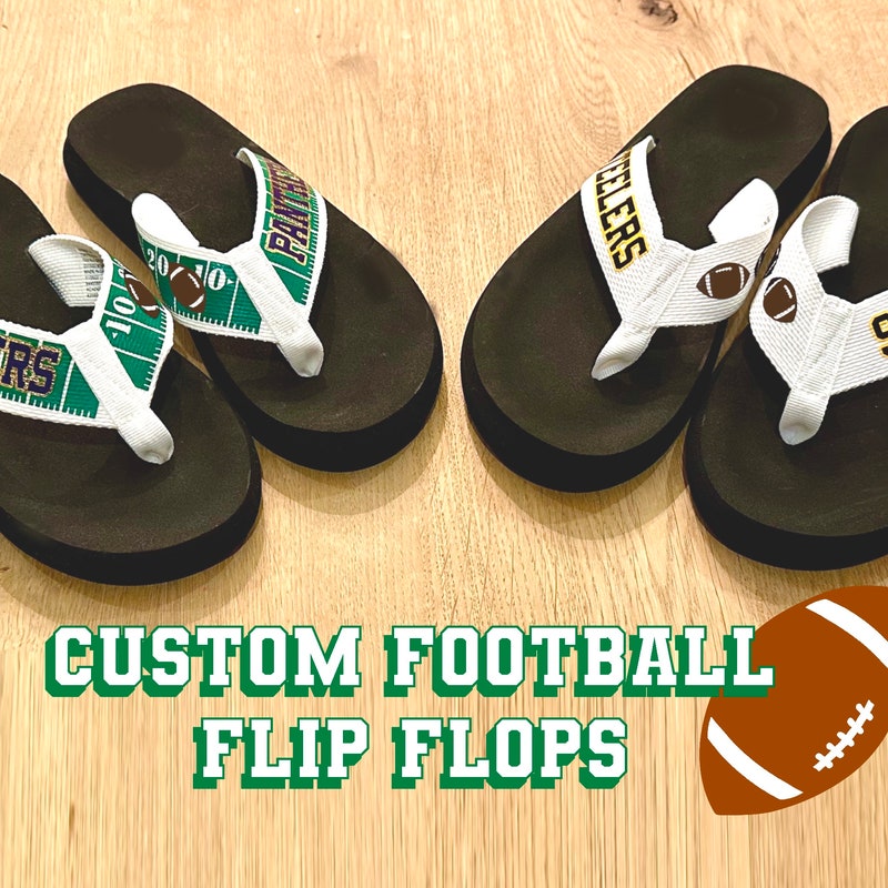 Football Flip Flops - Etsy