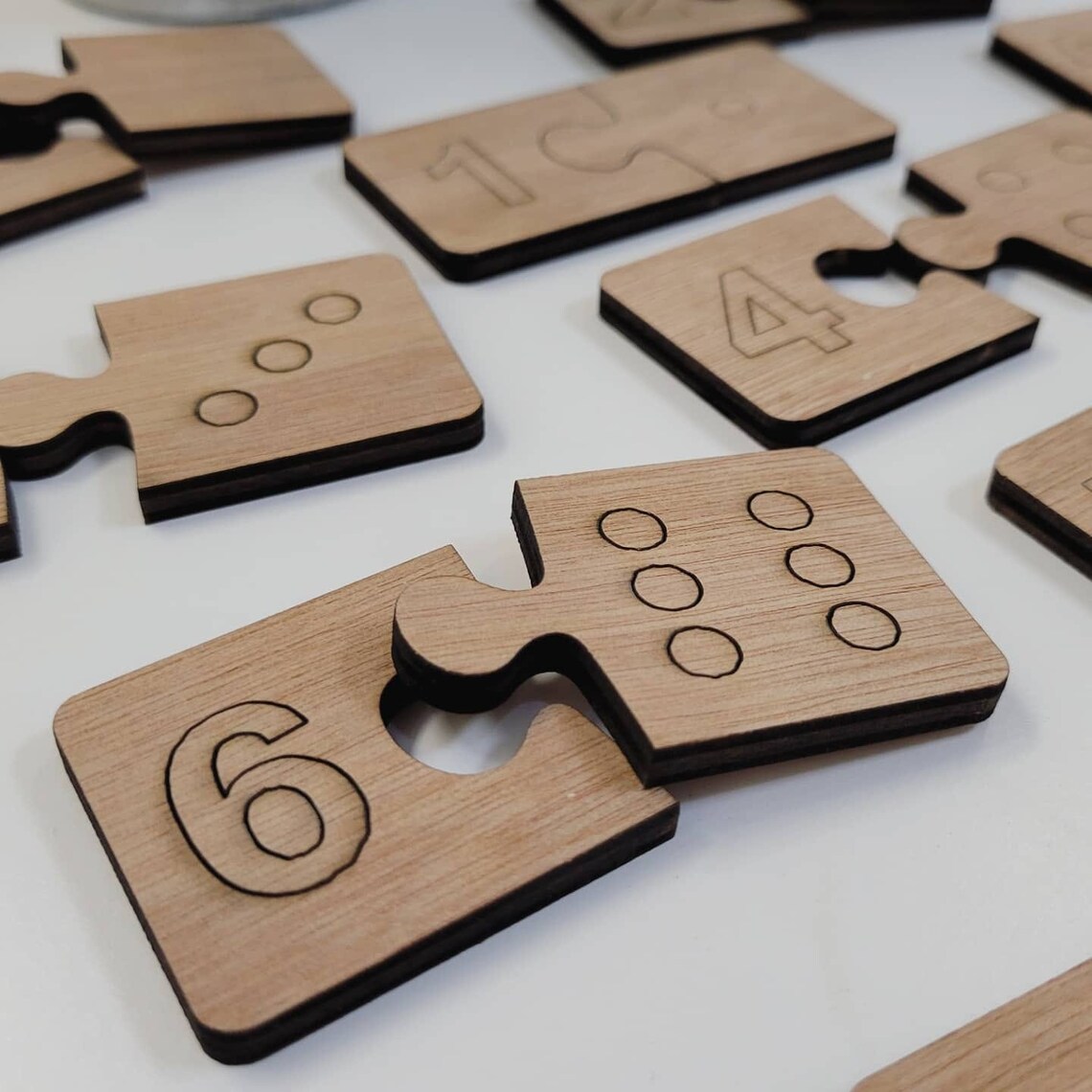 Childs Montessori Number Puzzle - Etsy