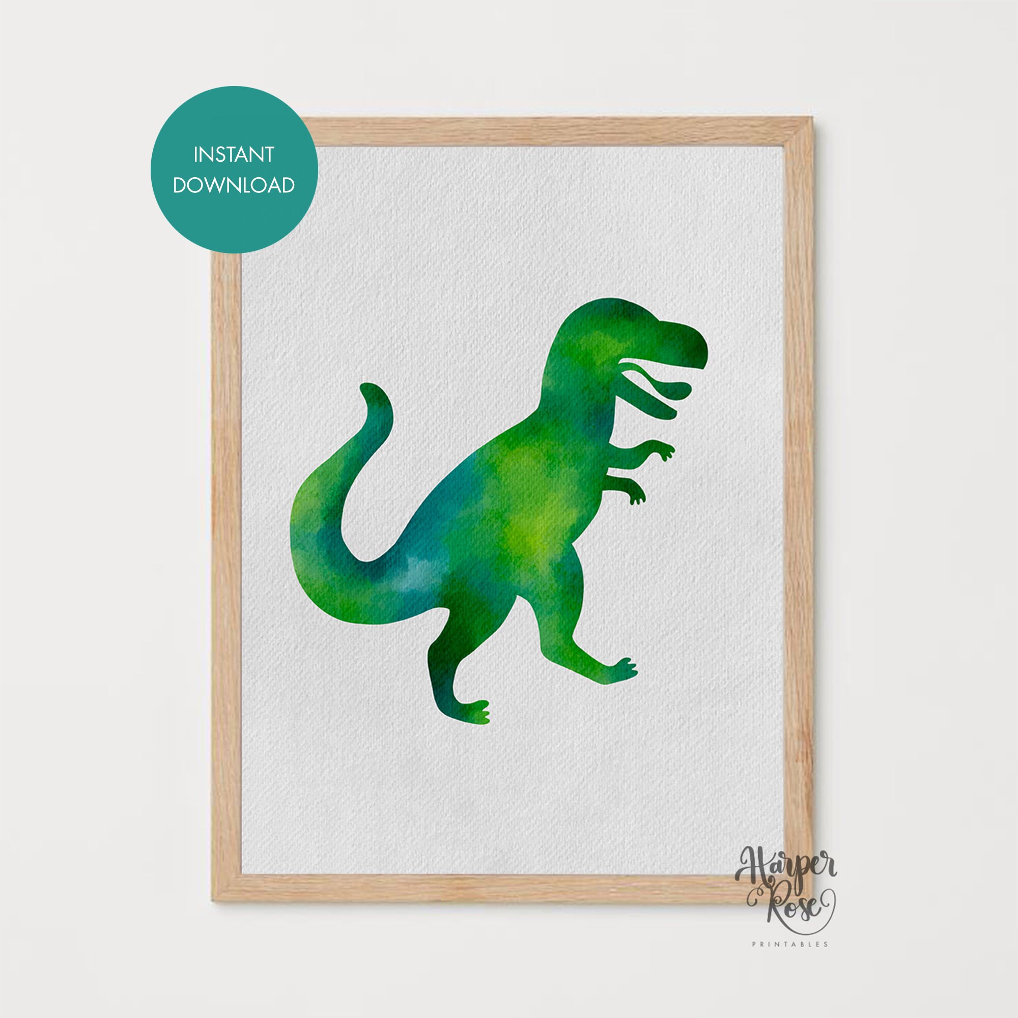 Tyrannosaurus Dinosaur Wall Print Dinosaur Roomdinosaur Room - Etsy