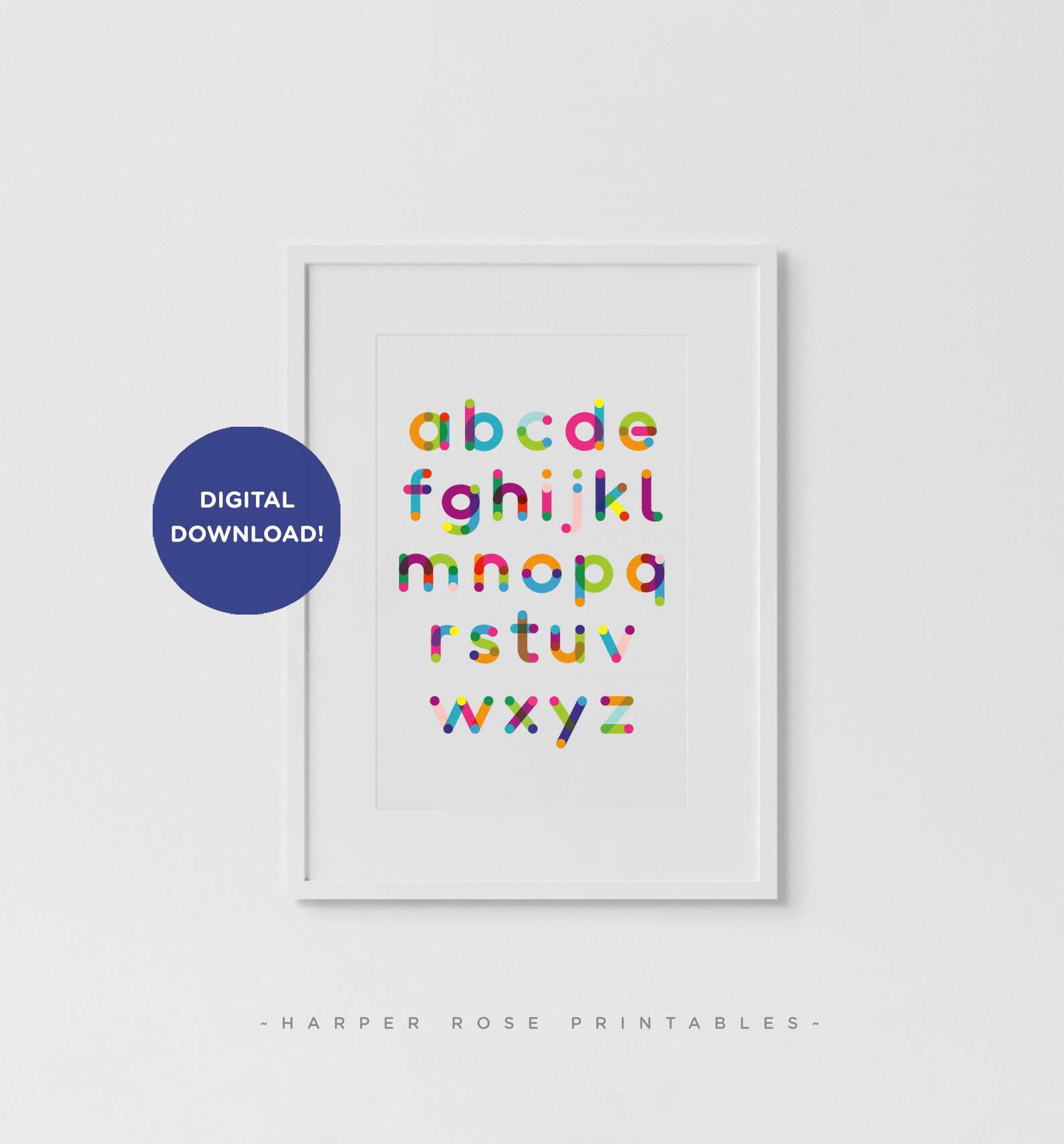 Rainbow Alphabet, Gender Neutral, Poster, ABC Print, Colorful ...