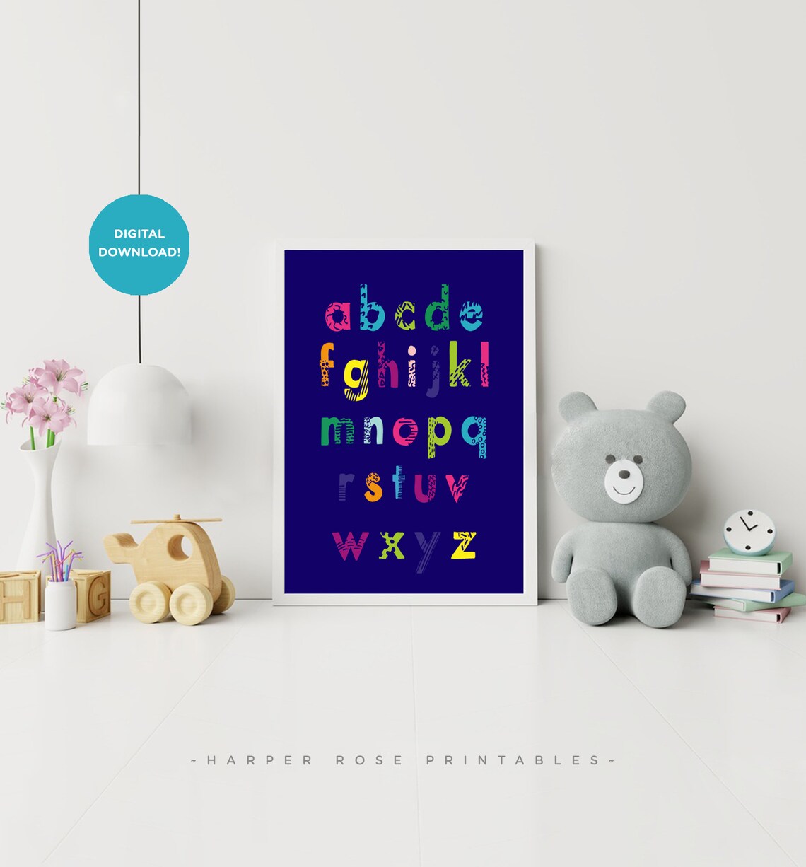 Rainbow Alphabet, Gender Neutral, Poster, ABC Print, Colorful ...