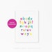 Rainbow Alphabet, Gender Neutral, Poster, ABC Print, Colorful ...