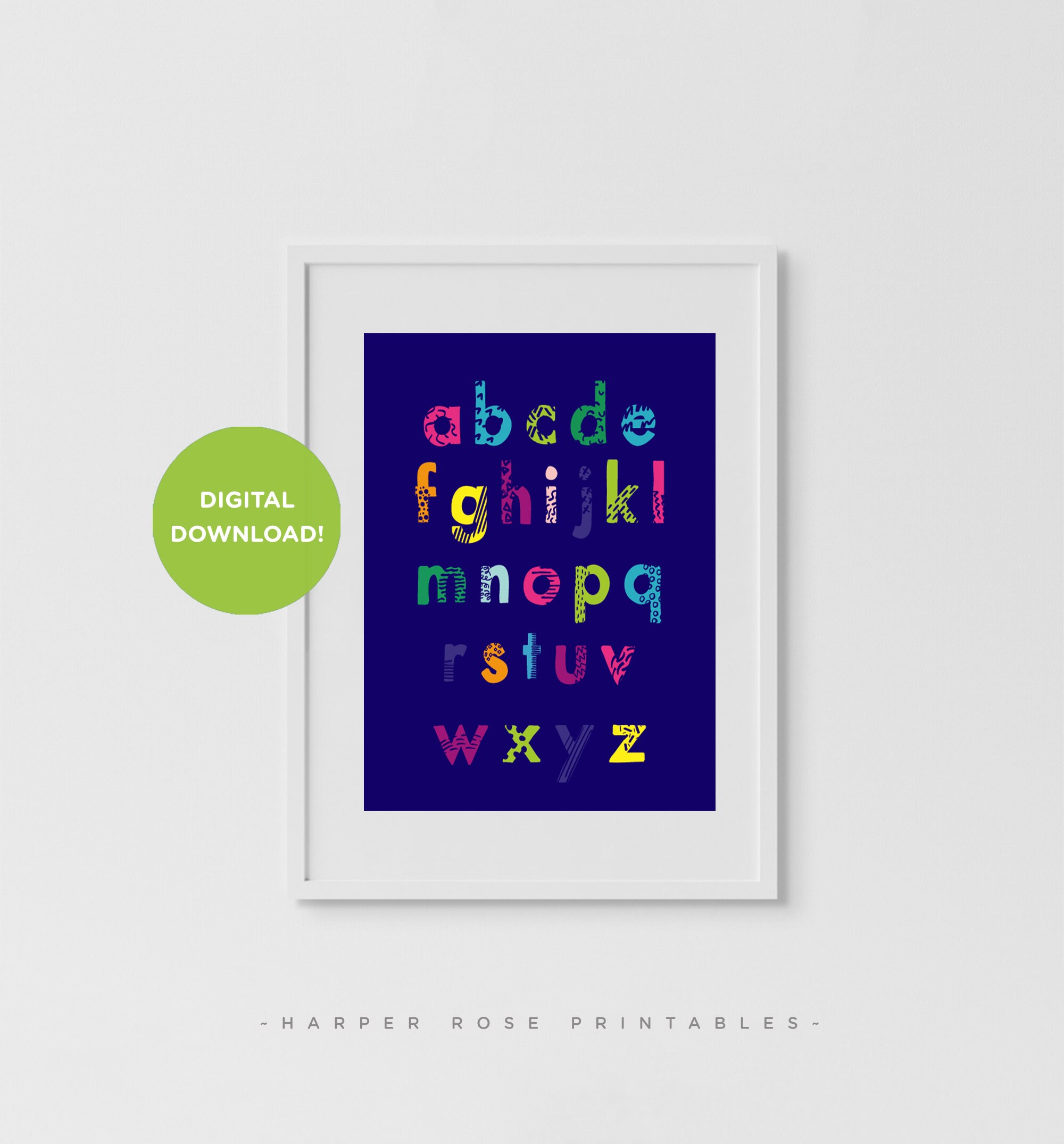 Rainbow Alphabet, Gender Neutral, Poster, ABC Print, Colorful ...