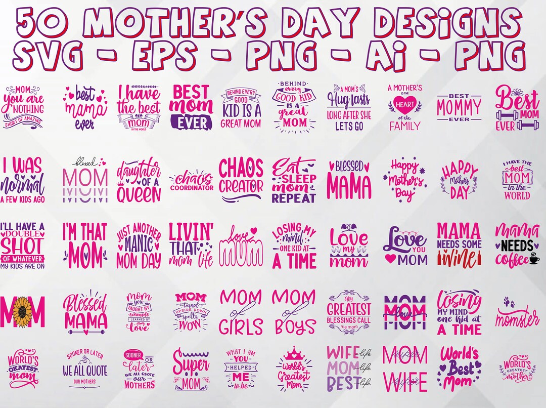 Mother's Day Bundle #9 - Mother's Day Svg - Mother's Day Pack - Mother ...
