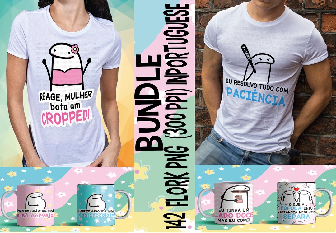 Flork Bundle Portuguese 142 Flork in Png 71 in Pink and 71 - Etsy