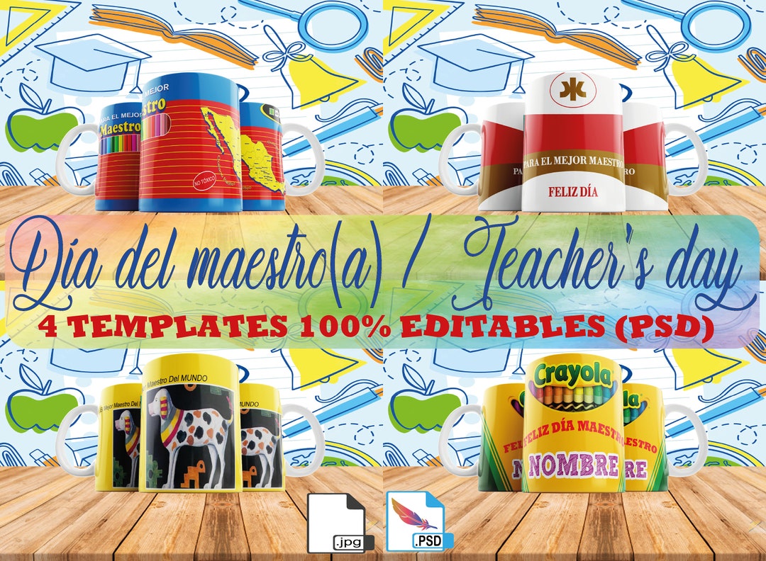 Día Del Maestro (a) - Teacher's Day - 100% Editable - Photoshop - PSD ...