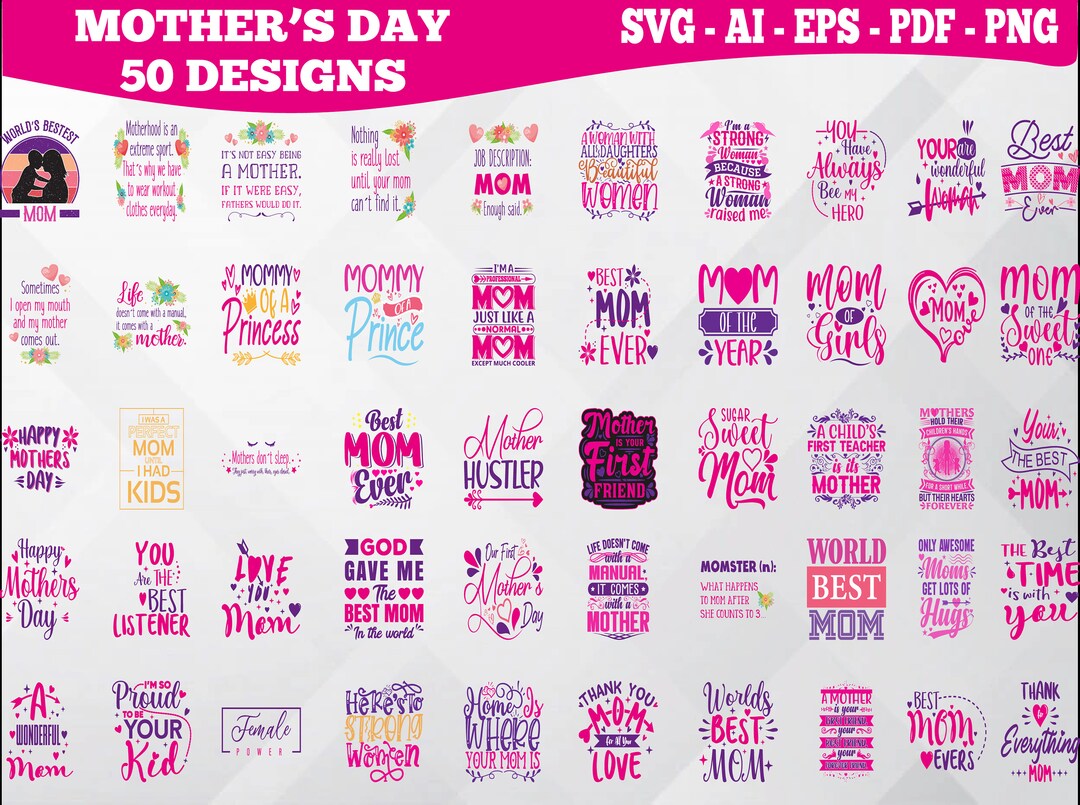 Mother's Day Svg - Mother's Day Bundle #11 Mother's Day Pack - Mother's ...