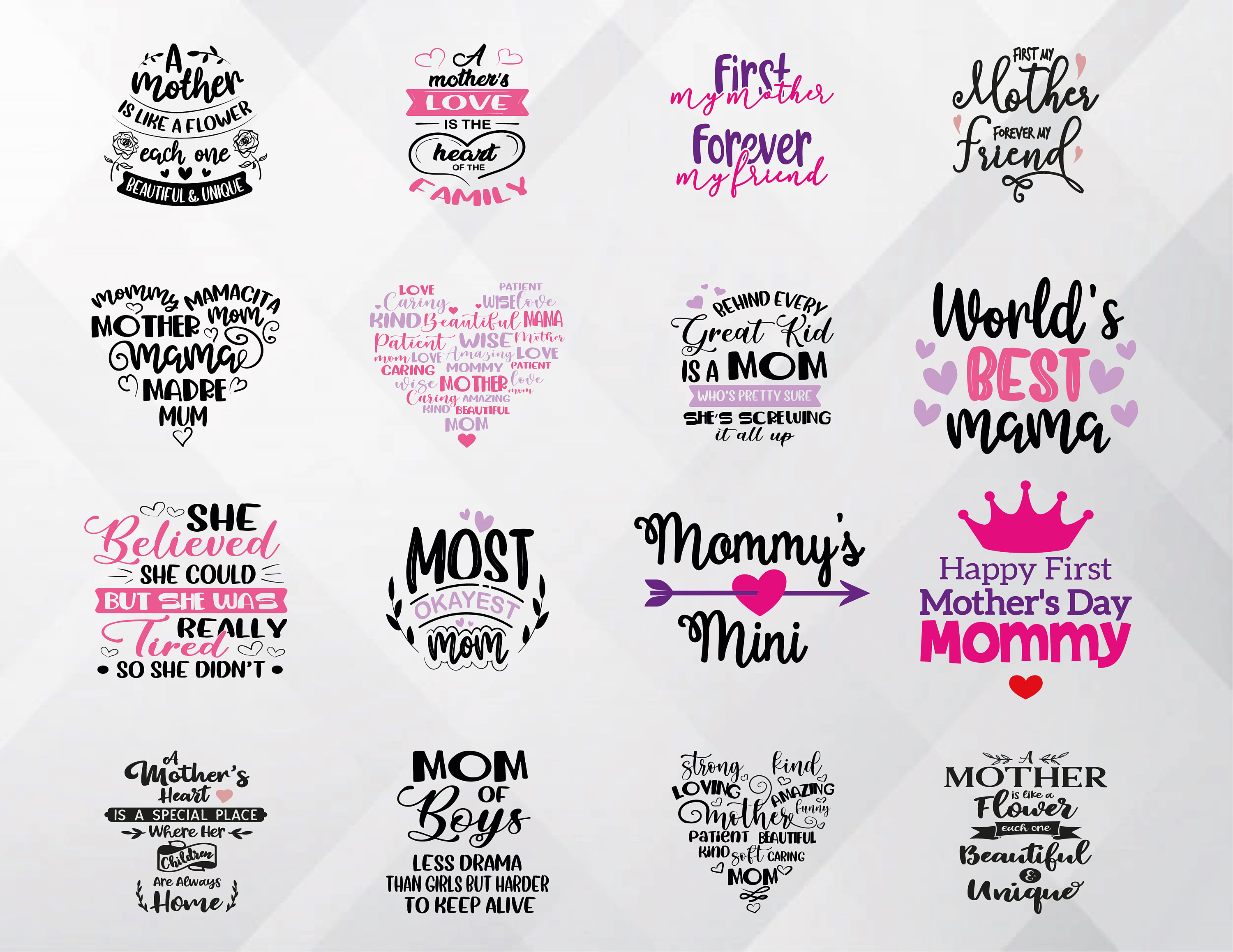 Mother's Day Mega Bundle - Mother's Day Svg - Mother's Day Pack ...