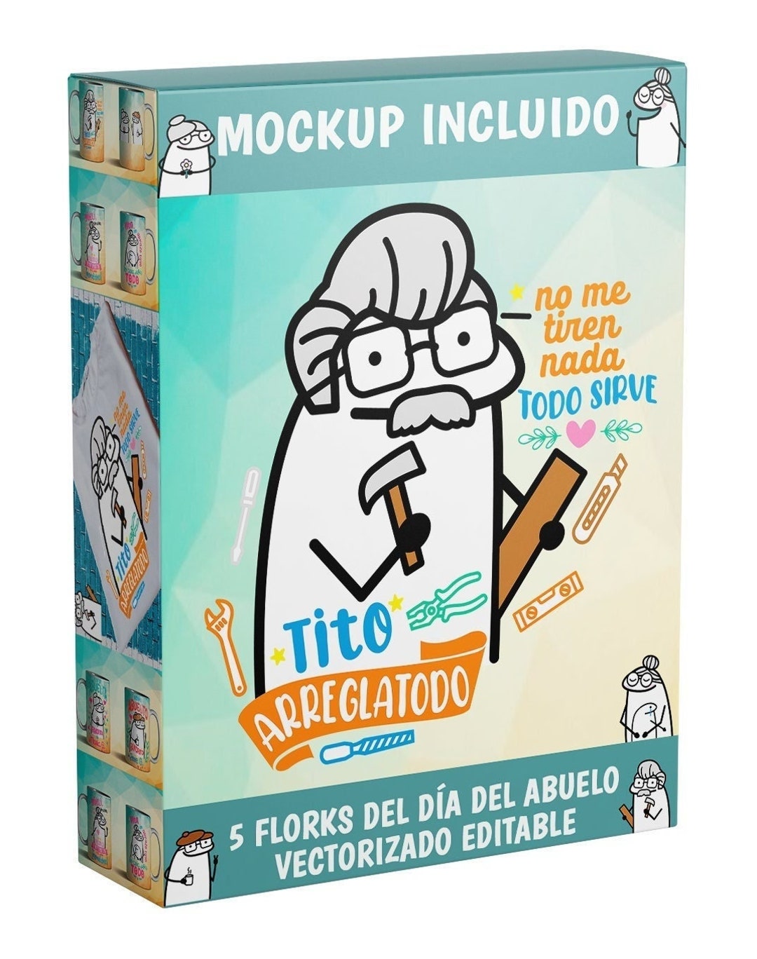 Flork Kit Vector Flor Día Del Abuelo Flork Día De Los - Etsy Ireland