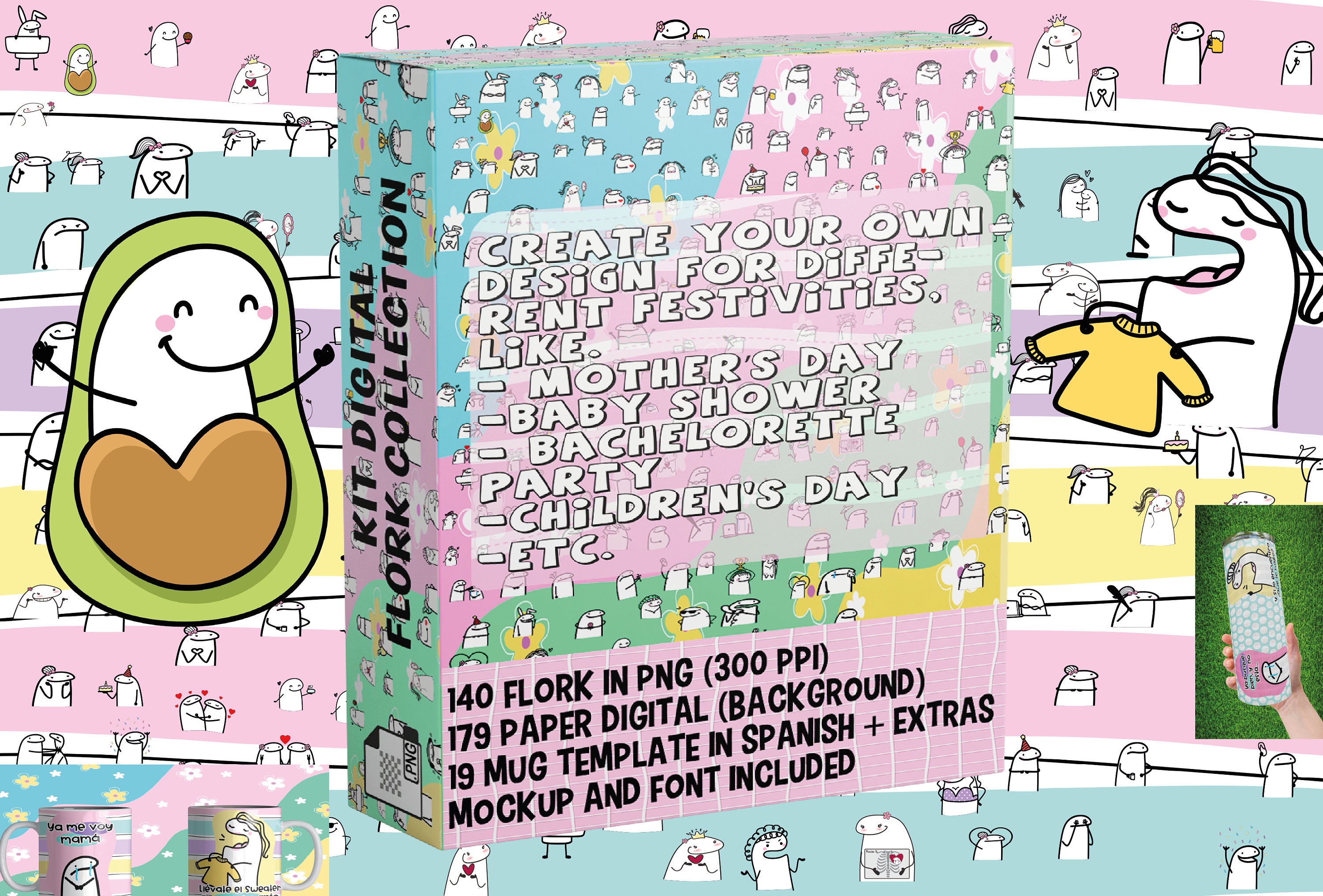 Kit Flork Flork Bundle Muttertag Babyparty | Etsy Österreich