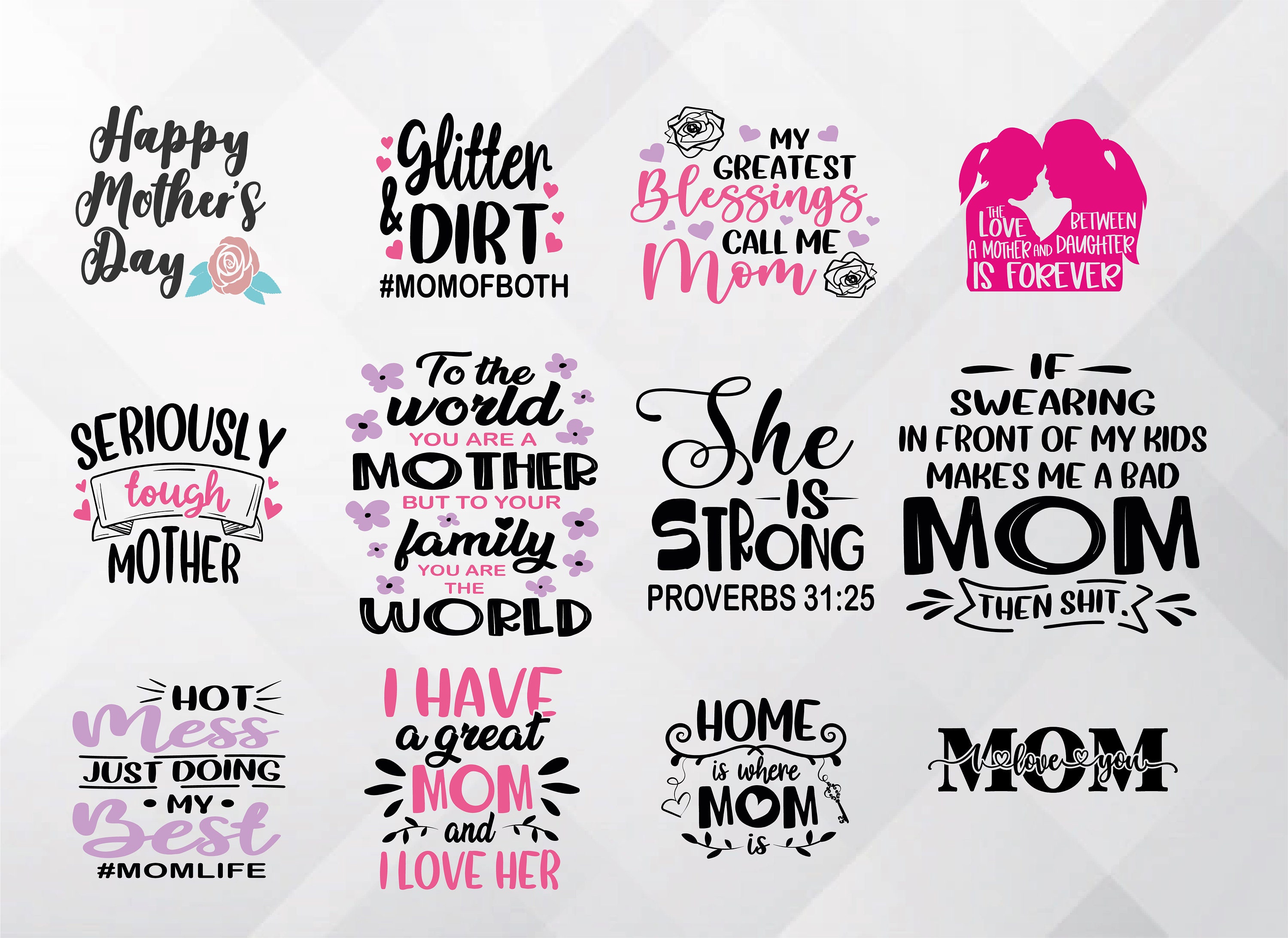 Mother's Day Mega Bundle - Mother's Day Svg - Mother's Day Pack ...