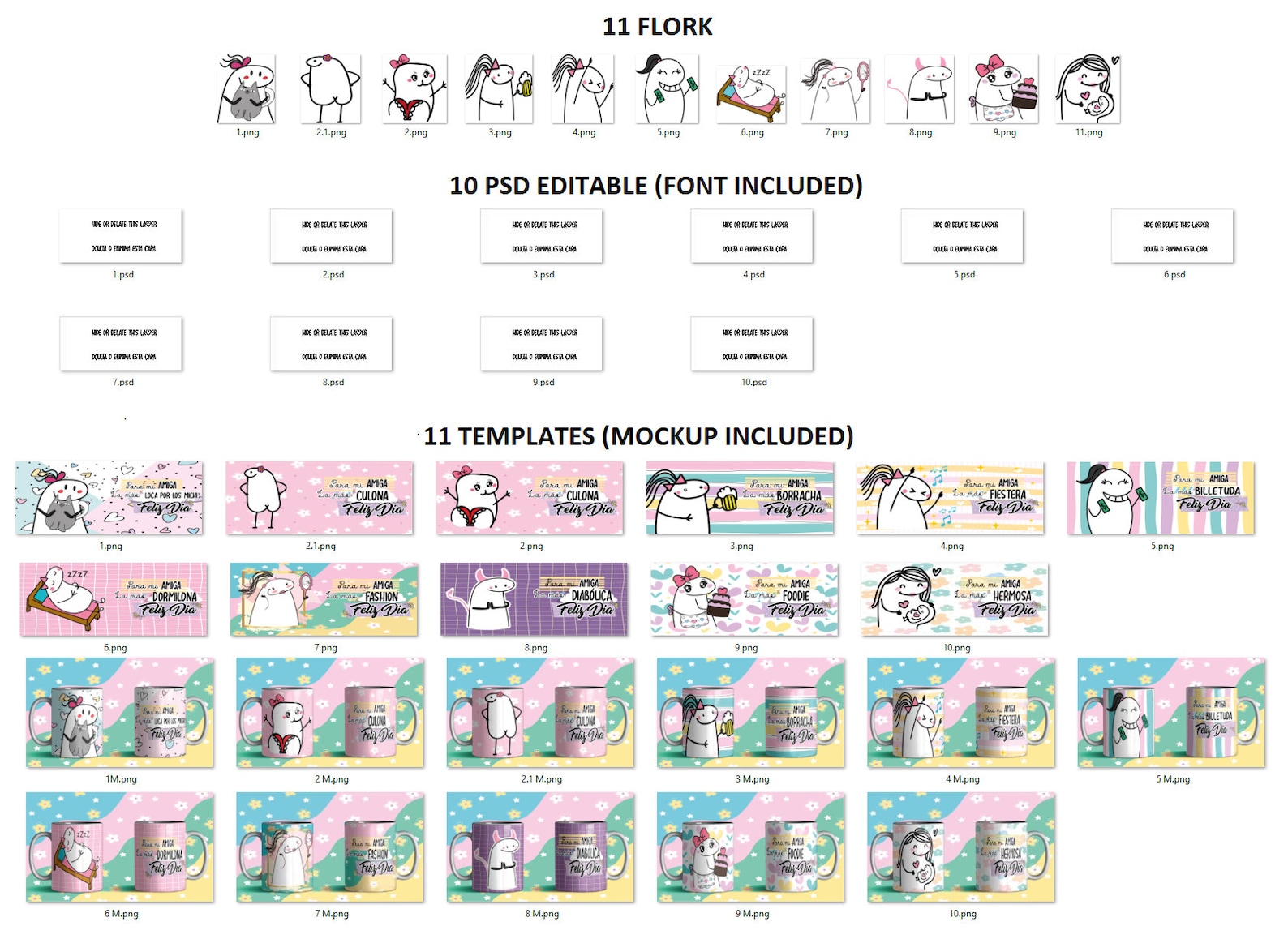 Kit Flork Flork Día De La Amiga Friend's Day Bundle - Etsy