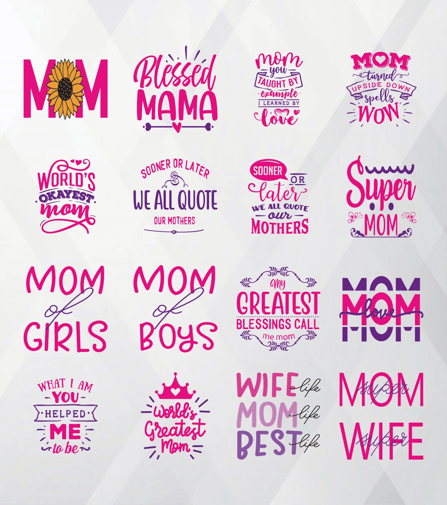Mother's Day Bundle #9 - Mother's Day Svg - Mother's Day Pack - Mother ...