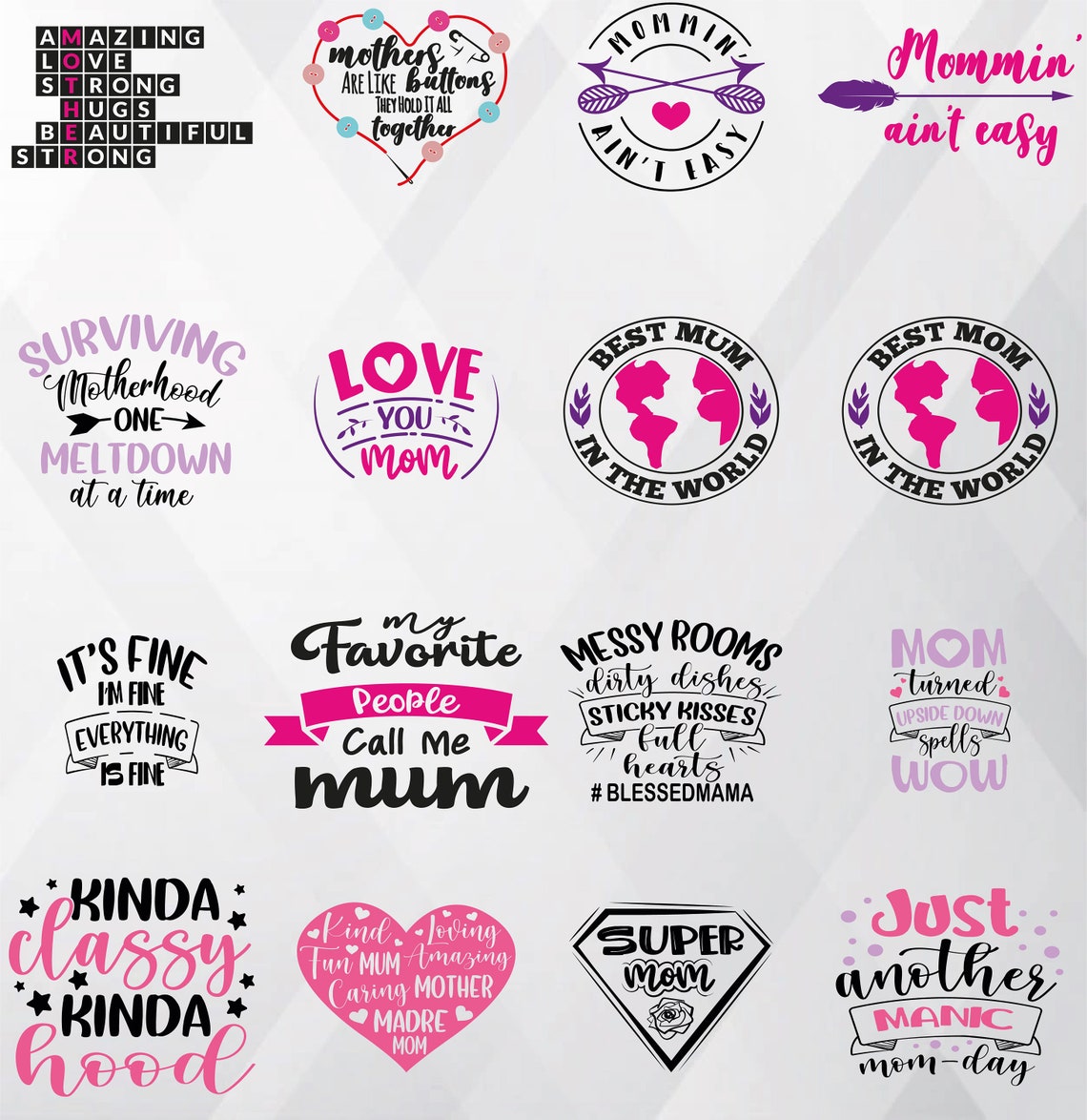 Mother's Day Mega Bundle - Mother's Day Svg - Mother's Day Pack ...