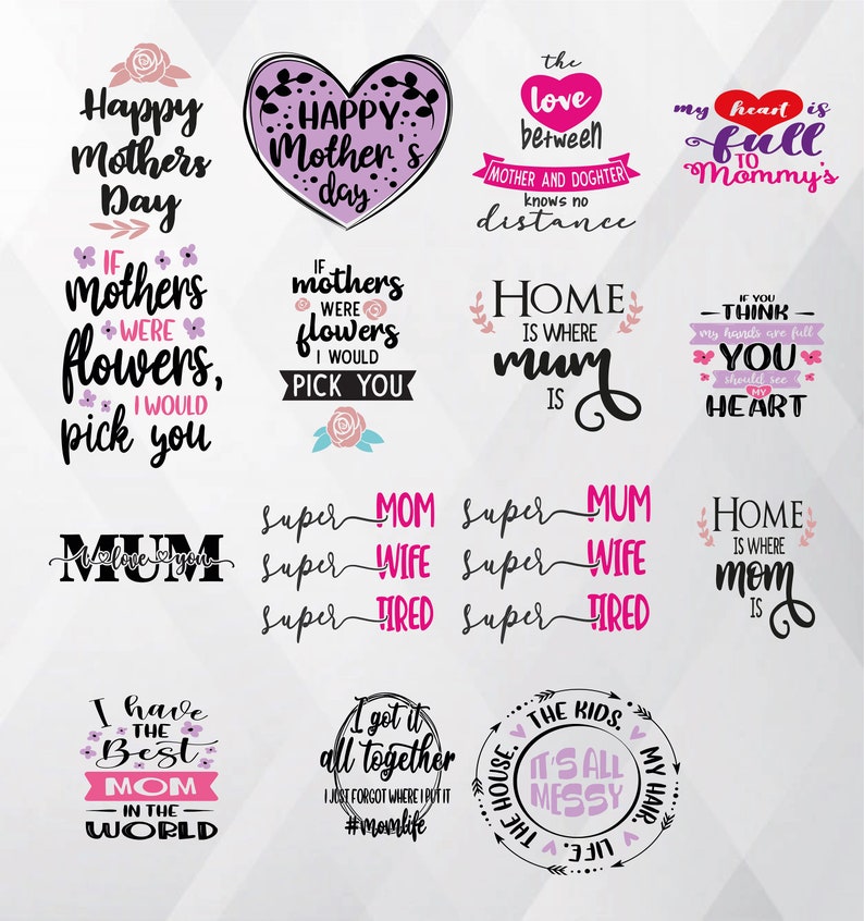 Mother's Day Mega Bundle - Mother's Day Svg - Mother's Day Pack ...