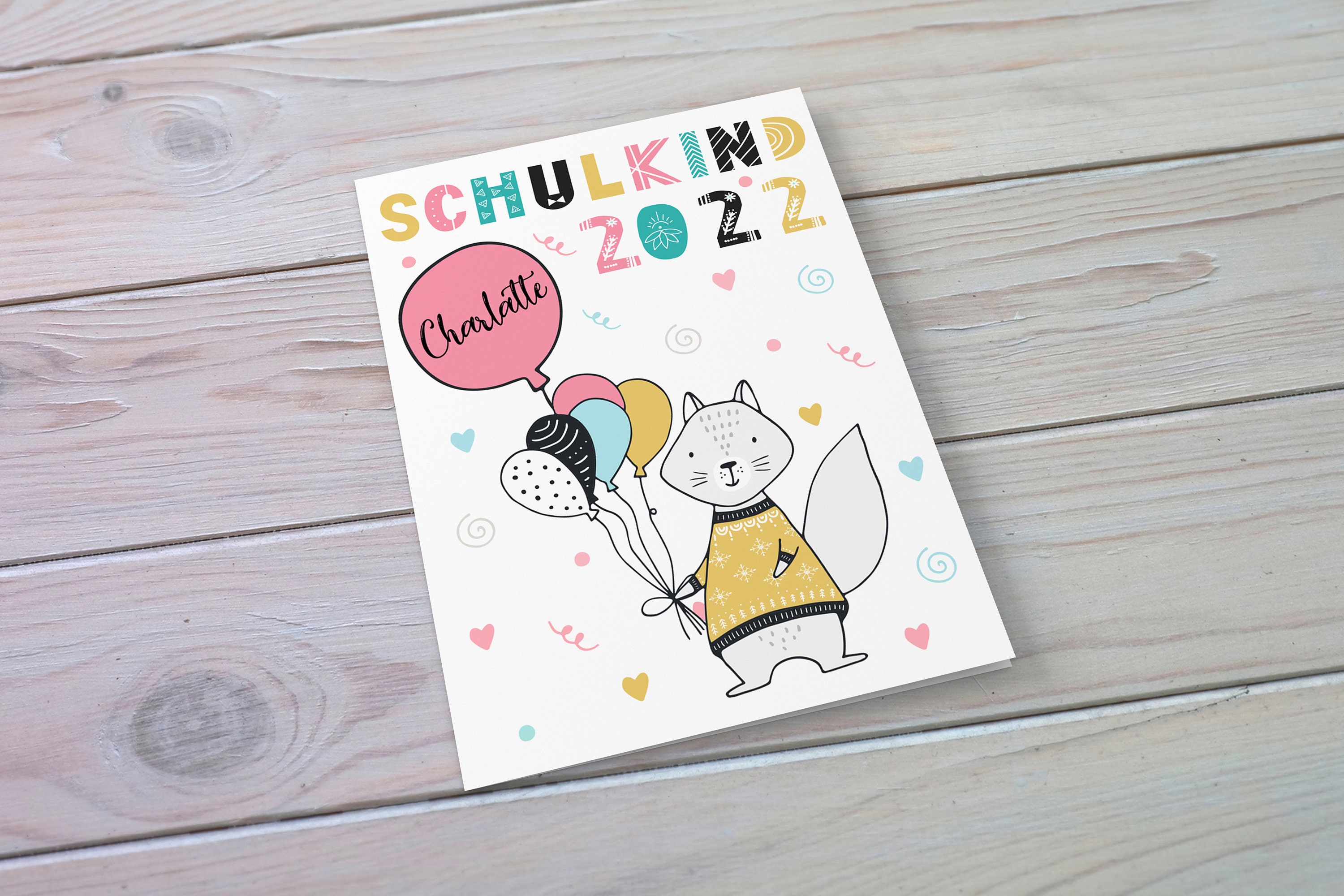 School Child 2024 Card / School Enrollment Card Personalized / School ...