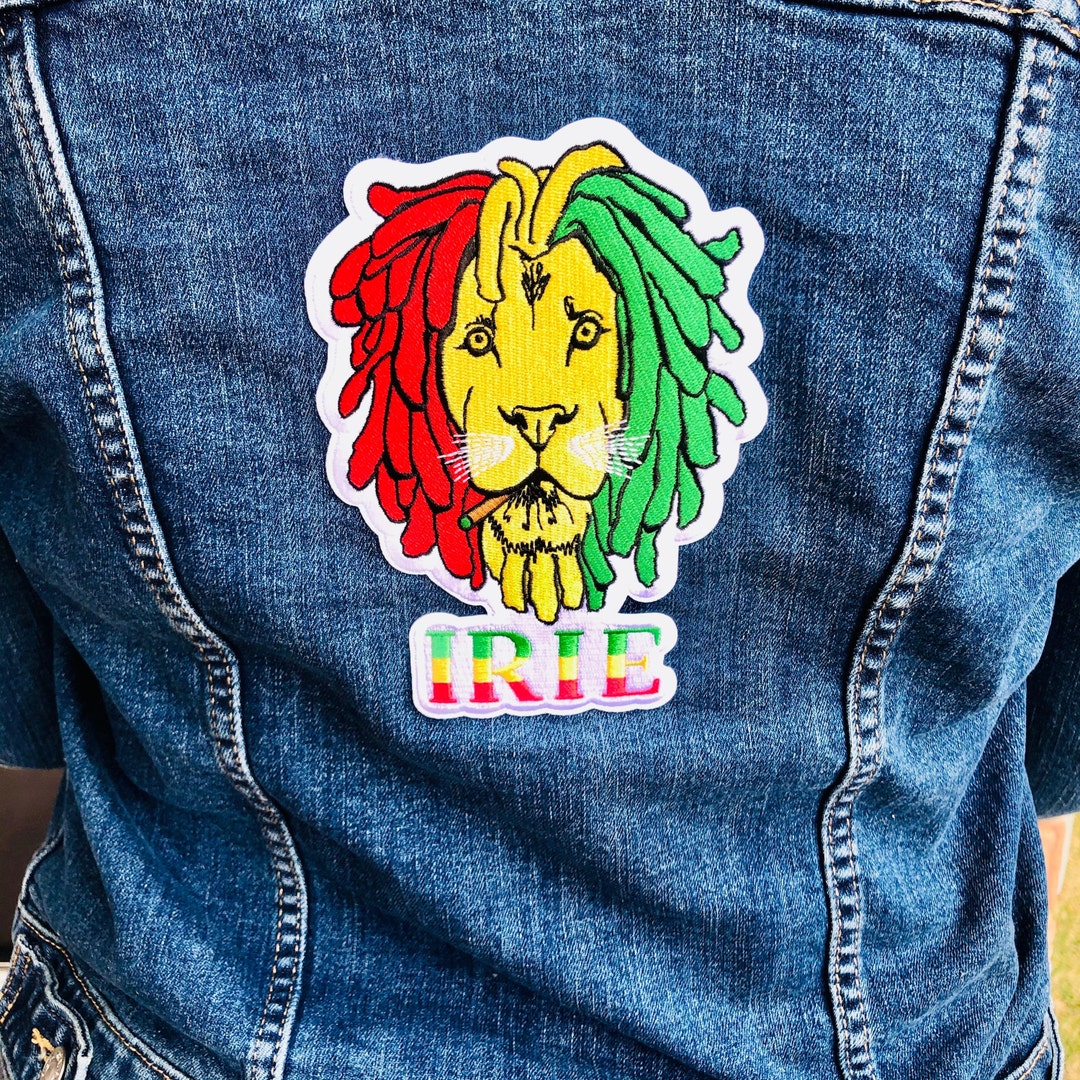 IRIE Rasta Lion Embroidery Patch: Reggae Rastafari Appliqué (6") - Etsy