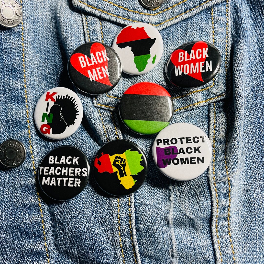 Melanin Love Pinback Buttons | Protect Black Women 1.25” Badge | for ...