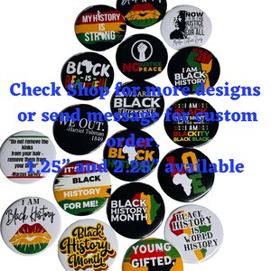 Black History Pinback Button |juneteenth Badge| Melanin Culture Bundle ...