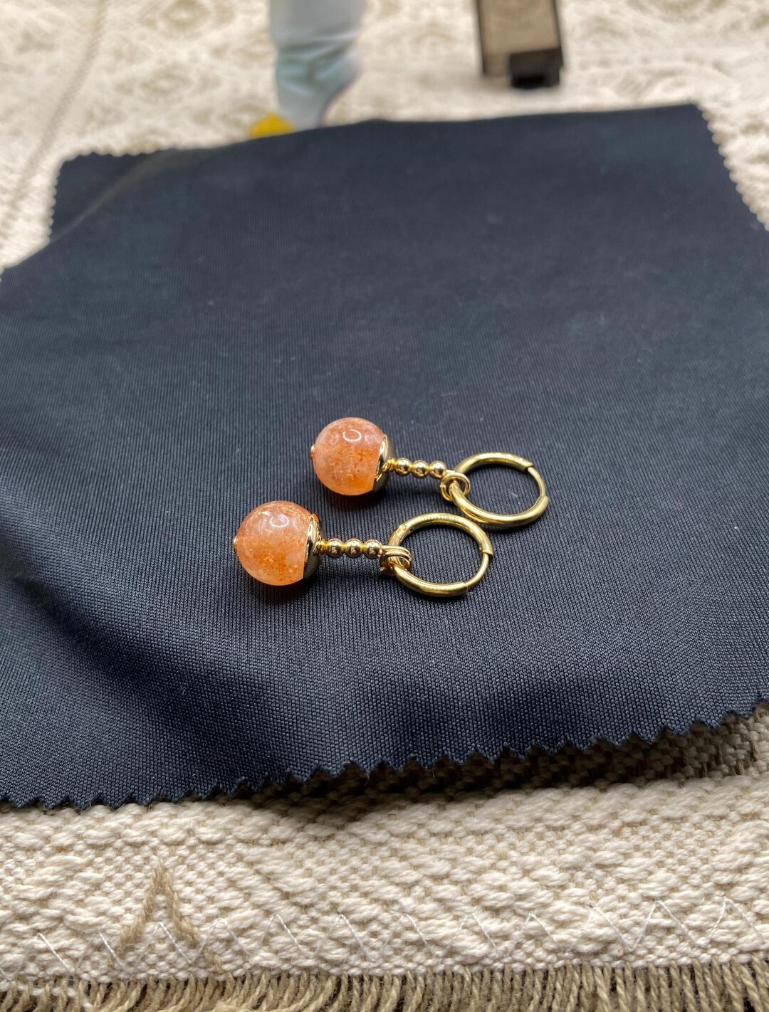Sunstone, Dragon Ball Z Inspired Potara Earrings With 14K Gold Findings ...
