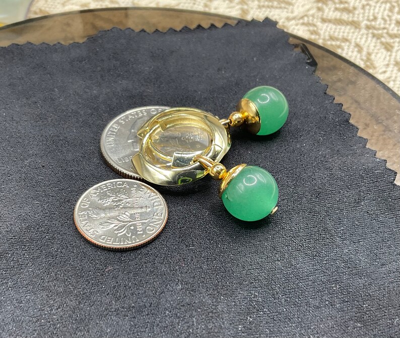 DBZ Inspired Potara Earrings, Zamasu/goku Black Style, Green Aventurine ...