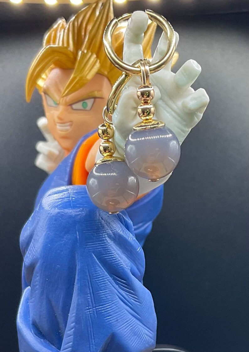 DBZ Inspired Potara Earrings, Chalcedony Gemstone With Gold-plated ...