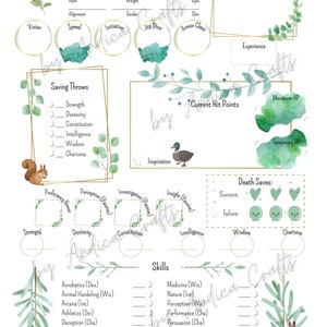 Dnd 5e Character Sheet - Etsy