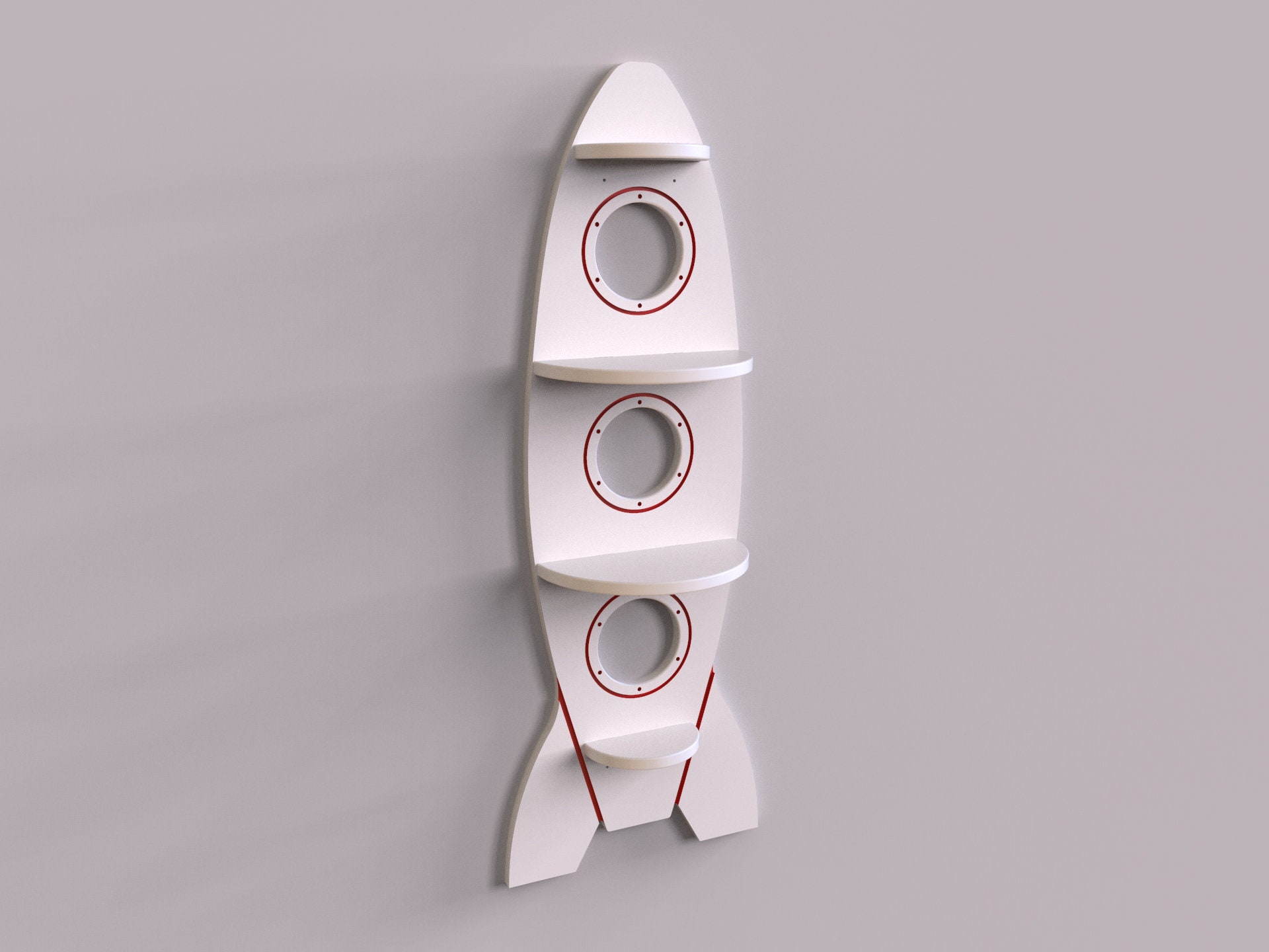 CNC Router Files for Rocket Shelf (dxf, Svg, Pdf Vector Files for CNC ...