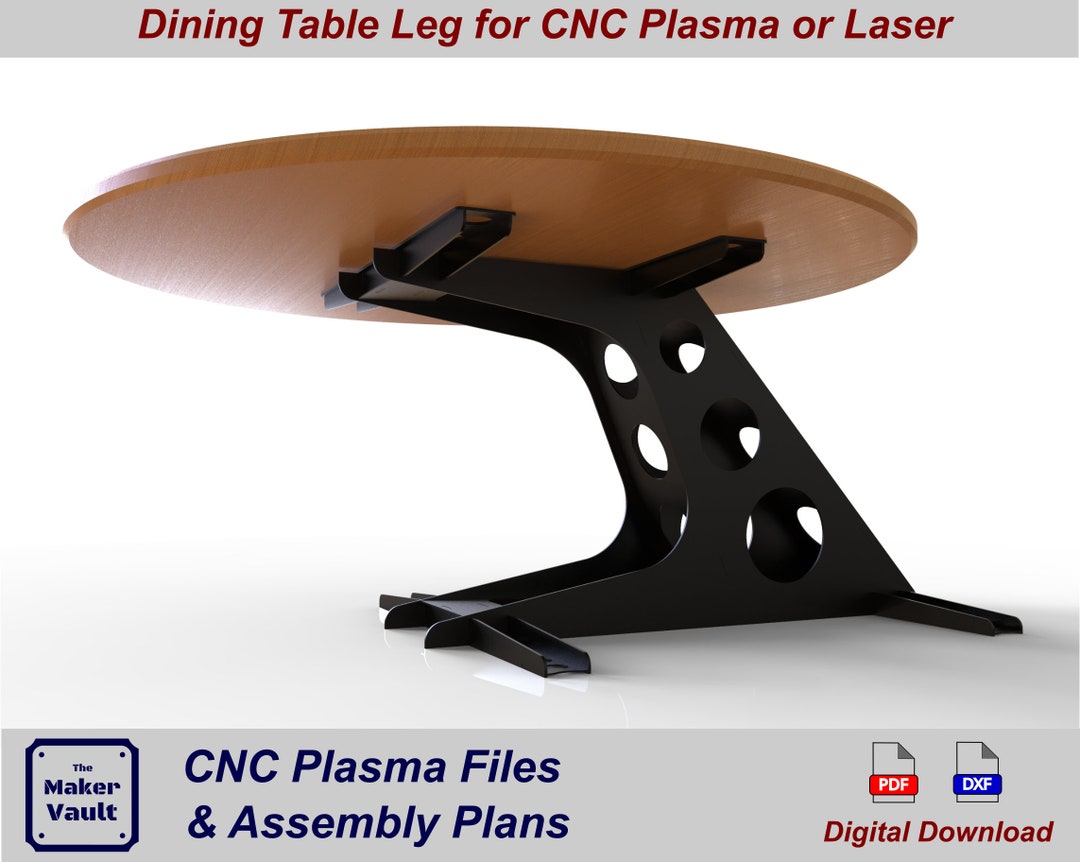 CNC Plasma / Laser Cutter Files: Dining Table Leg, Industrial Aero ...