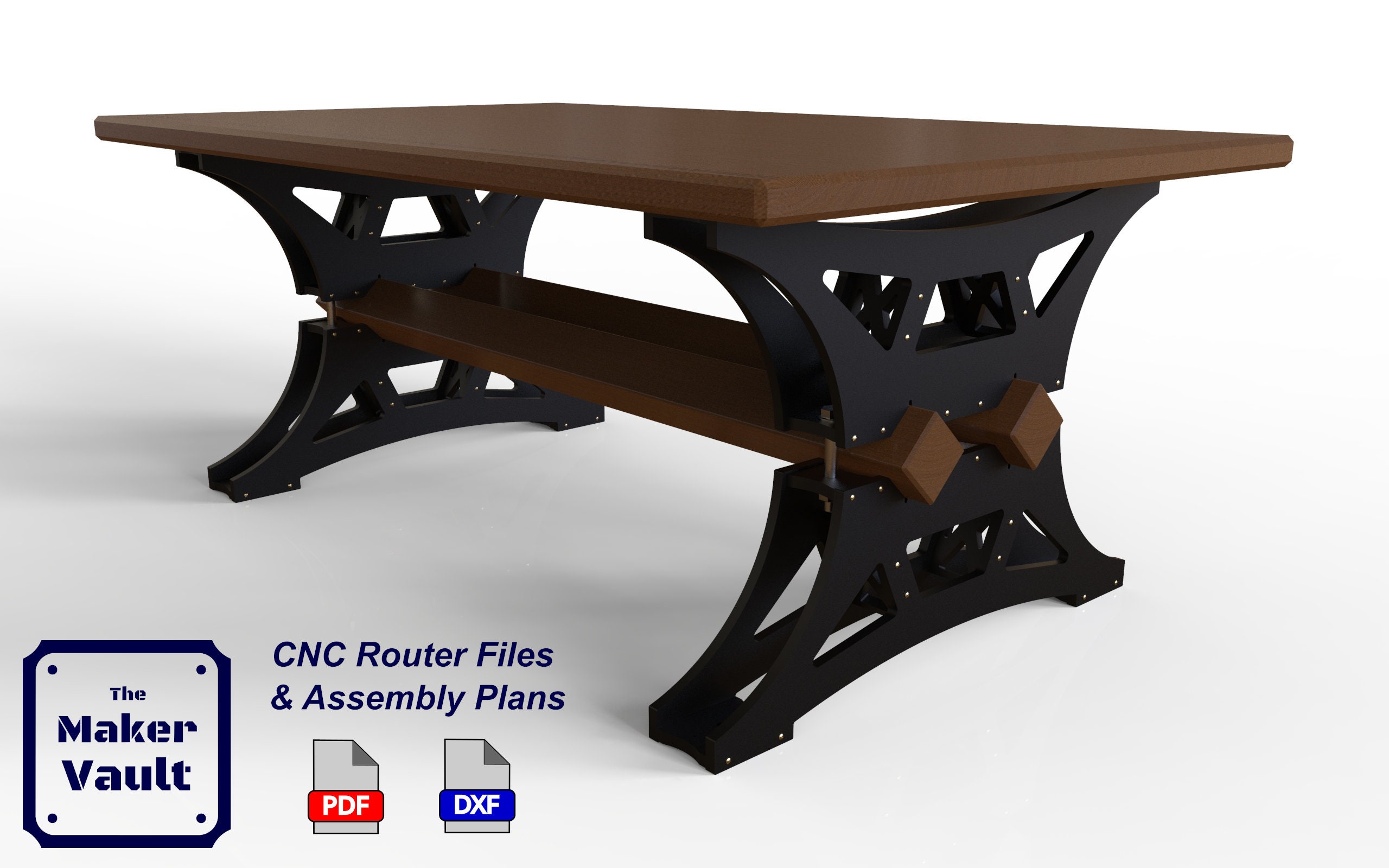 CNC Router Files for Wooden Dining Table Legs CNC Vector - Etsy