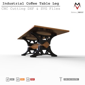 Wooden Industrial Style Table Legs Dxf Cnc Router File - Etsy