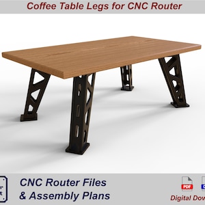 CNC Router Files for Wooden Table Legs Industrial Style. - Etsy
