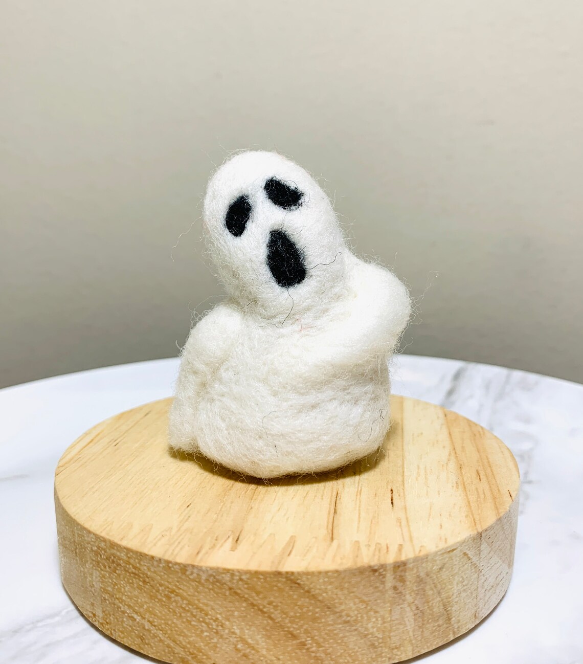 Felt Ghost Ornament: Handmade Wool Halloween Decoration - Etsy