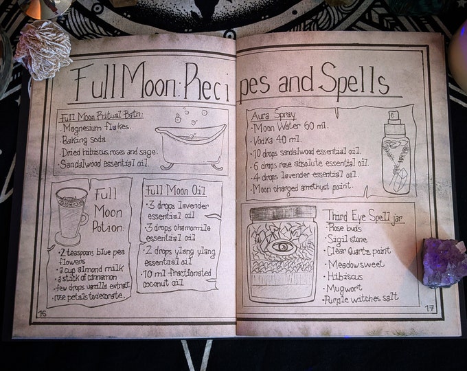 Moon Magic Book of Shadows - Etsy