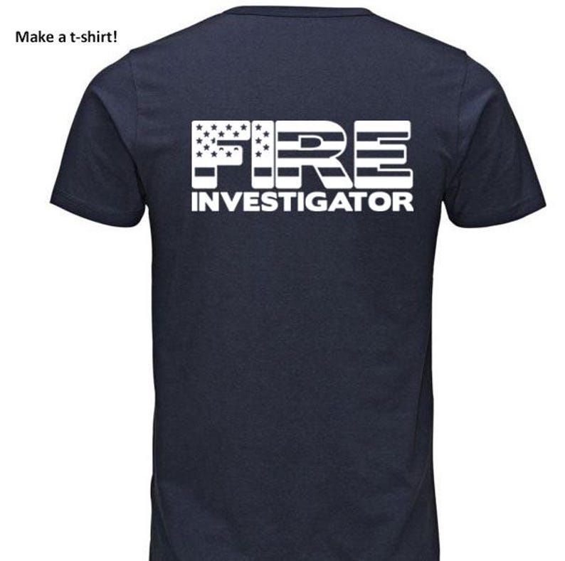 SVG & PNG - Fire Investigator With US Flag - Etsy