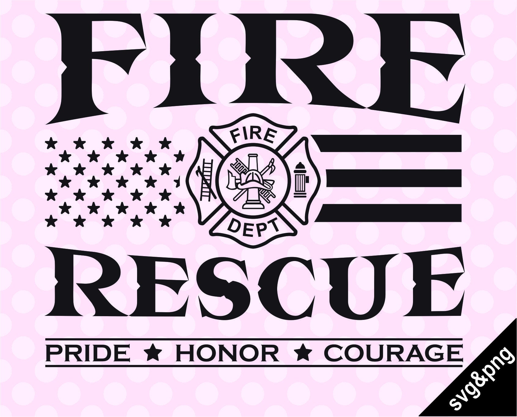 SVG & PNG - Fire Rescue - Etsy
