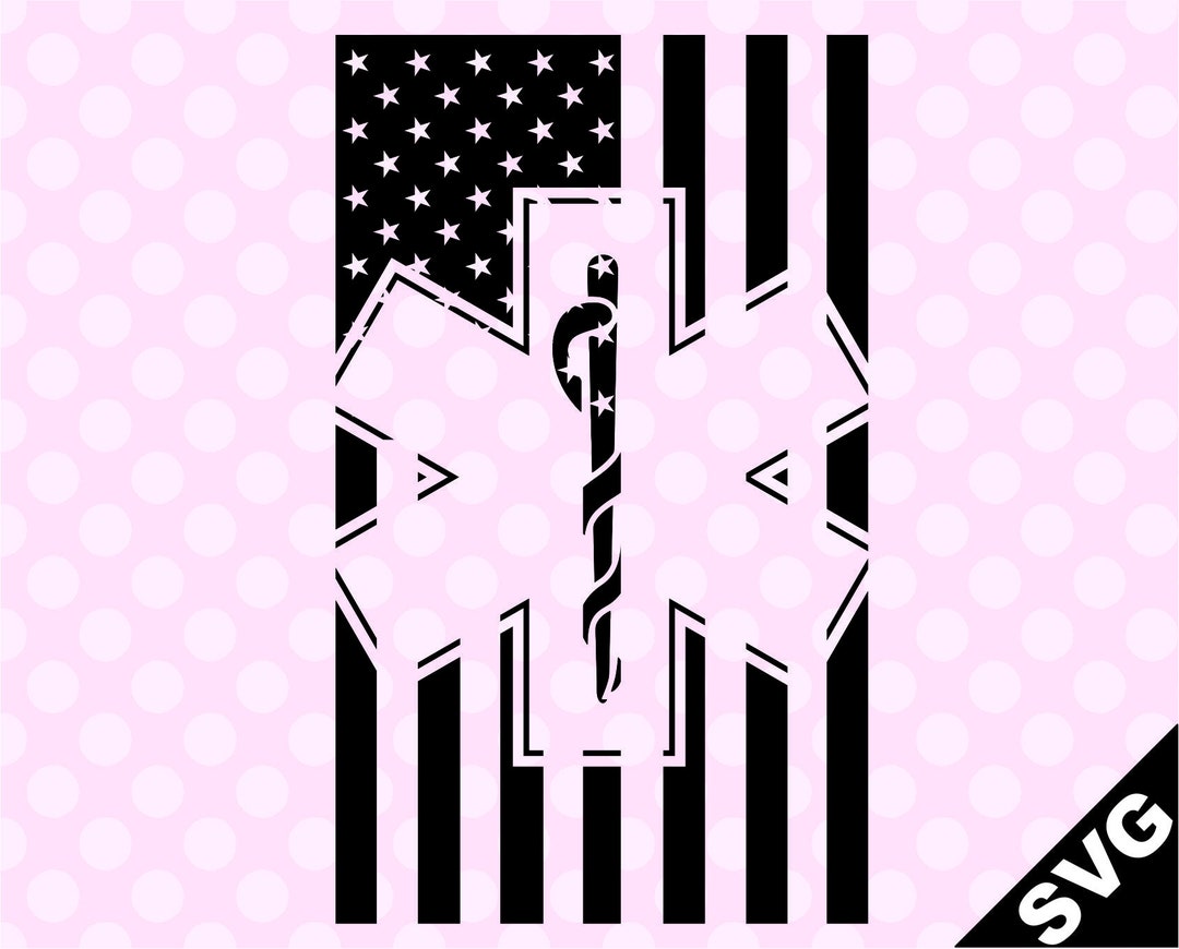 SVG Star of Life W/flag - Etsy