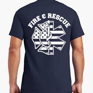 SVG & PNG - Fire and Rescue Flag Emblem - Etsy