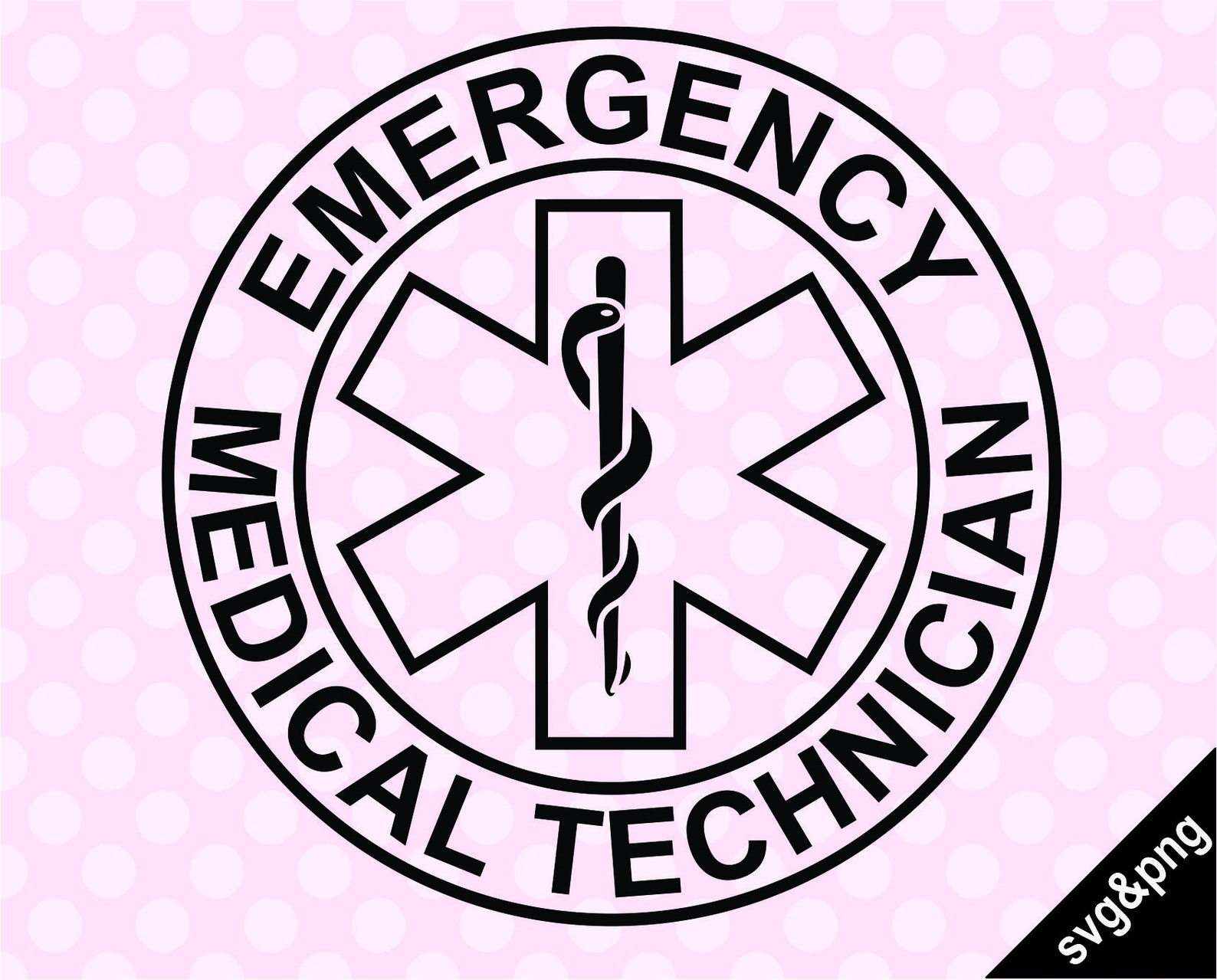 SVG & PNG - Emergency Medical Technician EMT Star of Life - Etsy