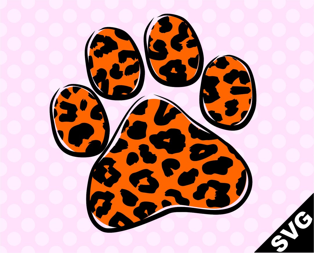 SVG Leopard Paw - Etsy