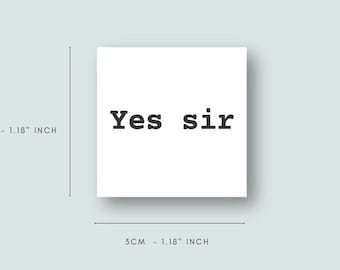 Yes Sir set of 2 Temporary Tattoo - Etsy