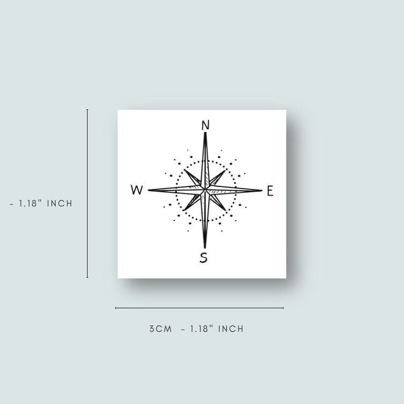 Temporary Compass Tattoo - Etsy